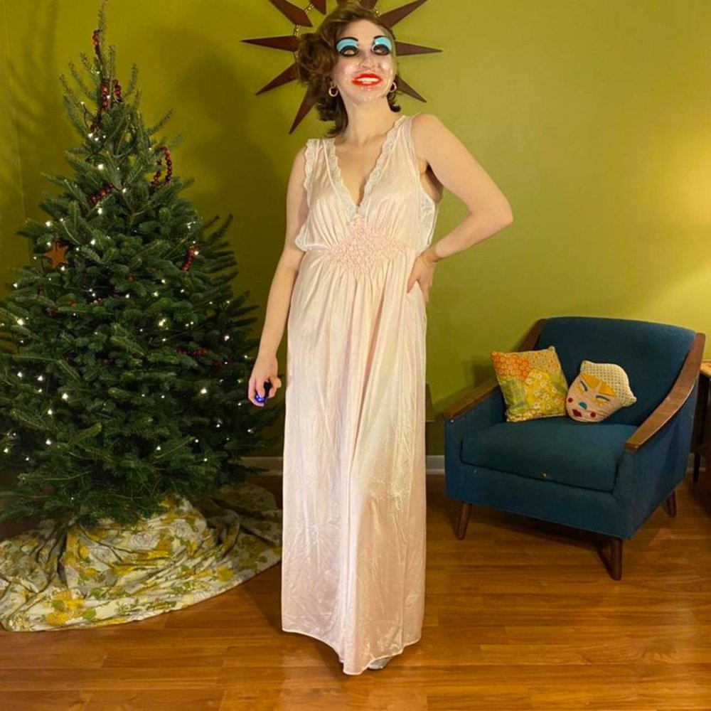 Vintage Pale Pink Barbizon Bonnie Nightgown - Gem